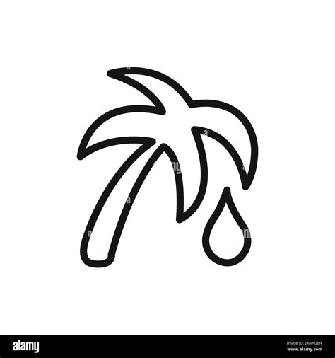 palm oil free icon linear vector graphics sign or symbol set for web app ui stock vector image
