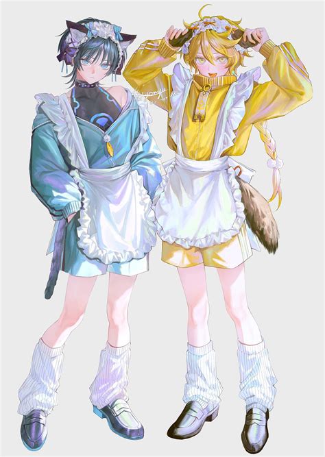 Scaramouche Aether And Wanderer Genshin Impact Drawn By The Ofus Danbooru