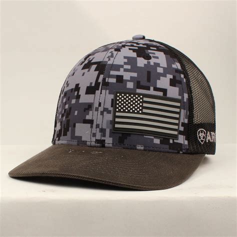 ariat men s offset flag cap camo a3000003156 rural king