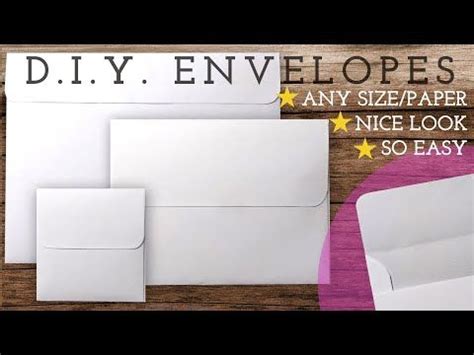 EASY How To Make Envelope With A Paper DIY Any Size Custom Size How To Make An Envelope