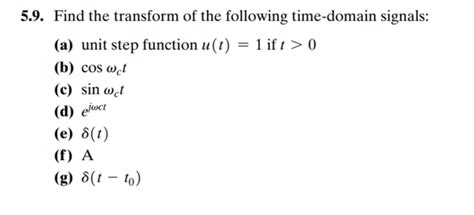 Solved Find The Transform Of The Following Time Domain Chegg