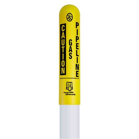 Caution Gas Pipeline Bullet Marker Pipemarker