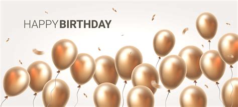 사실적인 황금 색 의 공기 풍선 과 텍스트와 벡터 아름다운 그림 가벼운 배경에 풍선 생일 휴일 템플릿 디자인 귀여운에 대한 스톡 벡터 아트 및 기타 이미지 Istock