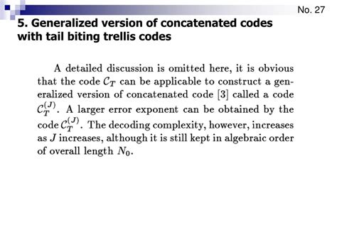 Ppt Exponential Error Bounds In Block Concatenated Codes Ita