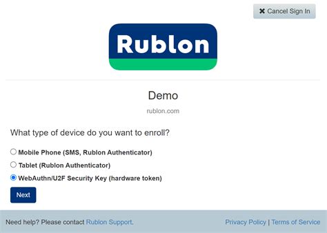 How To Add A Webauthnu2f Security Key Rublon User Guide