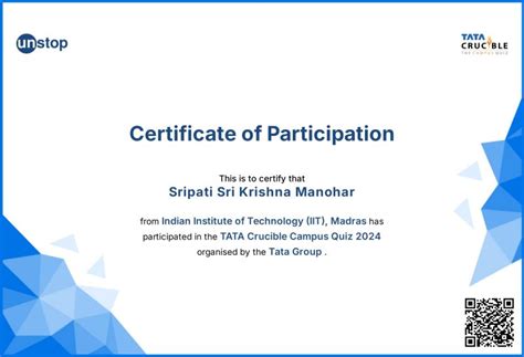 Im Happy To Share That Ive Received Participation Certificate For