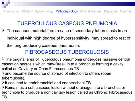 Pathogenesis Of Tuberculosis Ppt