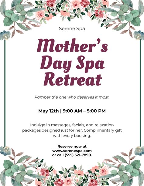 Free Attractive Mothers Day Flyer Template To Edit Online