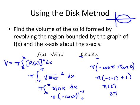 7 2 volume the disk method ppt download