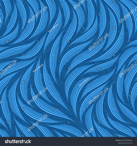 Stock Seamless Blue Pattern Waves Flowabstract Stock Illustration