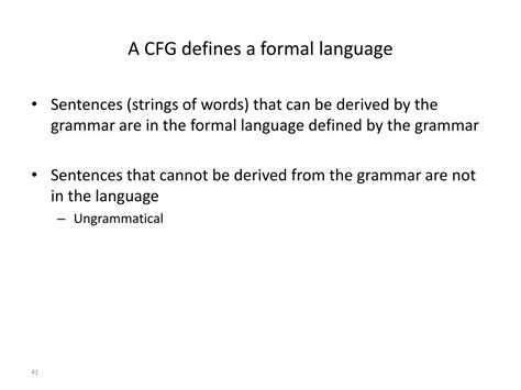 Ppt Syntactic Analysis Using Context Free Grammars Powerpoint