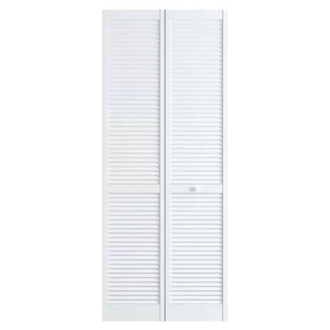 Louvered Bifold Primed Closet Door Contractors Warehouse