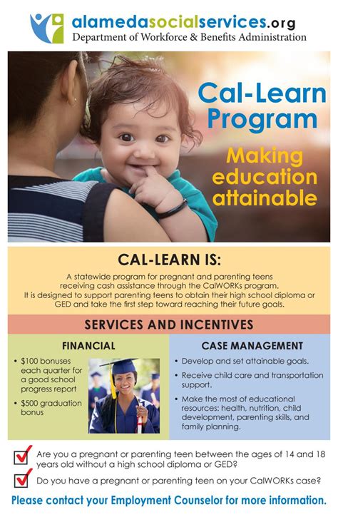Cal Learn Poster 11x17 By Alameda County Social Services Agency Issuu