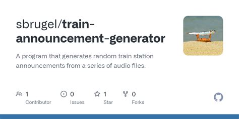Github Sbrugeltrain Announcement Generator A Program That Generates Random Train Station