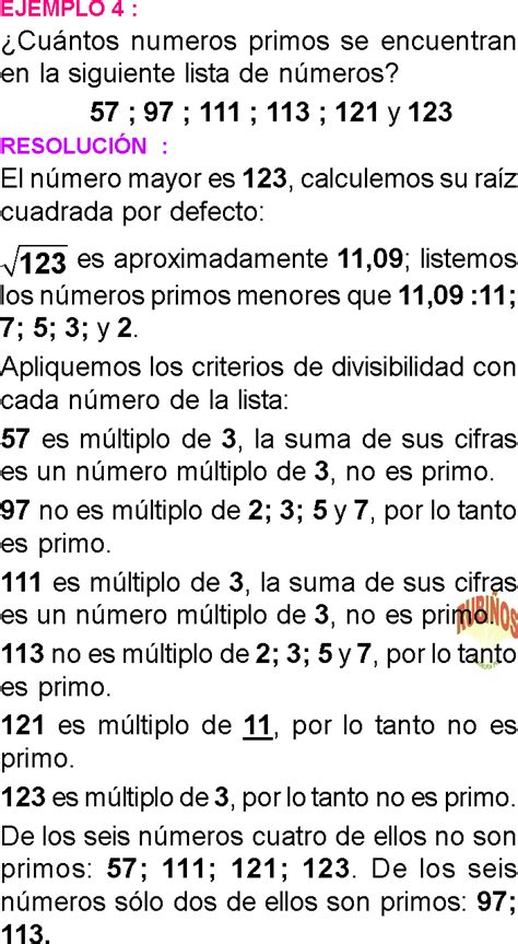 ¿cÓmo Saber Si Un NÚmero Es Primo O No Ejercicios Resueltos Pdf