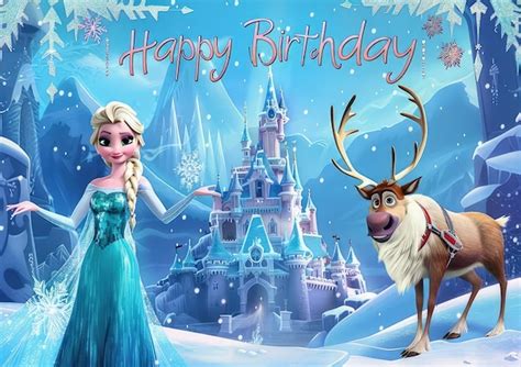 An Image Of A Frozen Princess And A Reindeer Premium Ai Generated Image