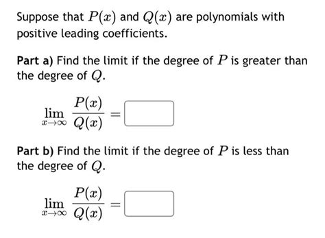 Suppose That Px And Qx Are Polynomials With