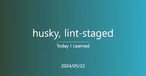 [til] lint staged 를 이용한 staged 상태 파일 체킹