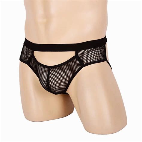Breathble Hollow Out Mens Backless Thongs Fishnet Jockstrap Mens G