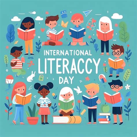 Illustration International Literacy Day Concept Premium Ai Generated