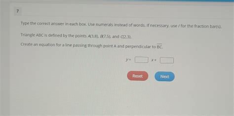 solved 7 type the correct answer in each box use numerals instead of