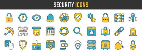 security icon set vector art icons and graphics for free download