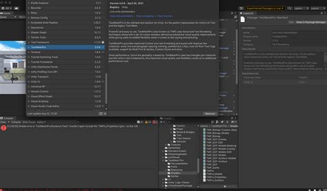 shader error in textmeshpro mobile distance field couldn t open include file tmpro