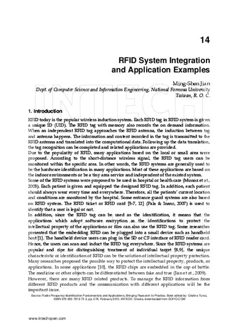 pdf rfid system integration and application examples