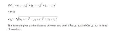 Cbse Class 11 Mathematics Distance Formula In 3d System