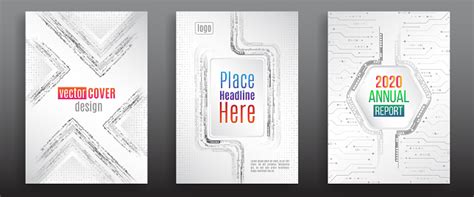 다양한 테크노 요소로 추상 기술 커버 하이테크 브로셔 디자인 컨셉 미래지향적인 비즈니스 레이아웃 벡터에 대한 스톡 벡터 아트 및 기타 이미지 Istock