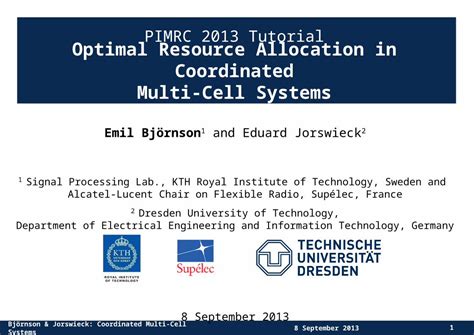 Pptx Optimal Resource Allocation In Coordinated Multi Cell Systems
