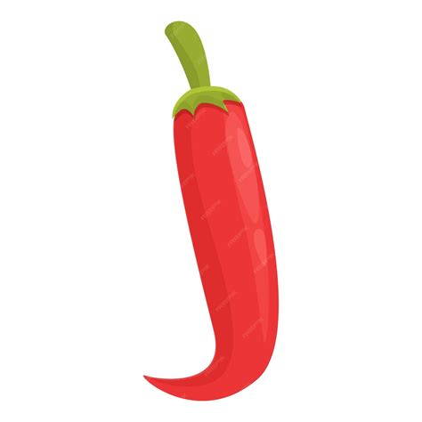 Premium Vector Red Hot Chilli Icon Cartoon Of Red Hot Chilli Vector
