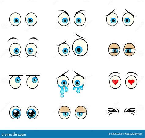 Cartoon Eyes Set Stock Vector Illustration Of Collection 63055254