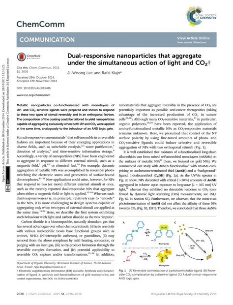 Pdf Dual Responsive Nanoparticles That Aggregate Under The · Dual