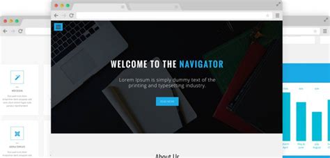 navigator one page business template fastcode space