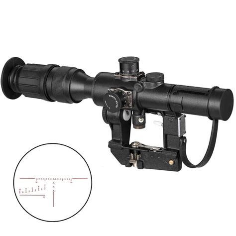 Illuminated 4x24 Pso 1 Type Scope For Dragunov Svd Series Tact Gearz Airsoft Inc