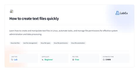 How To Create Text Files Quickly Labex