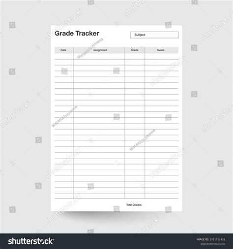 Printable Grading Chart
