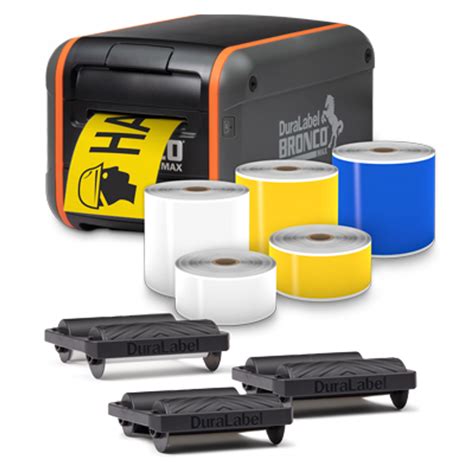 Bronco Max Starter Kit Label Printer Duralabel