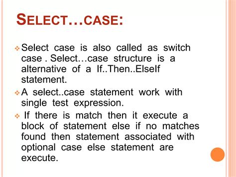 Select Case Ppt