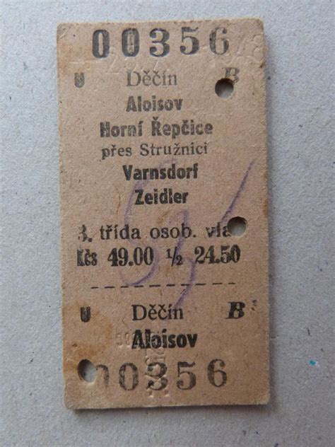 StarÁ JÍzdenka Na Vlak Aukro
