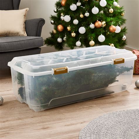 Home 163l Christmas Tree Storage Box Gold