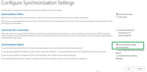 This Can Only Be Used If Sharepoint Profile Synchronization Is