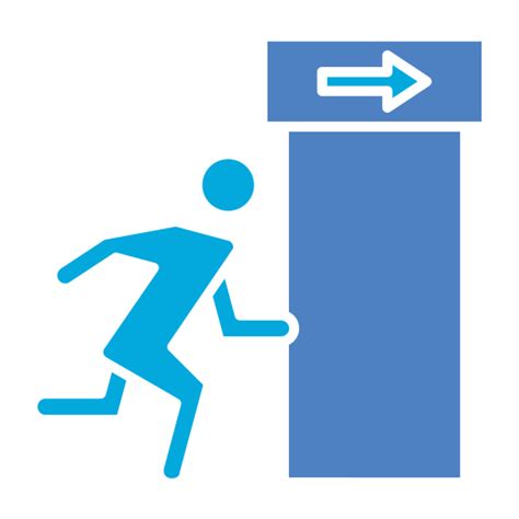 Emergency Exit Generic Blue Icon
