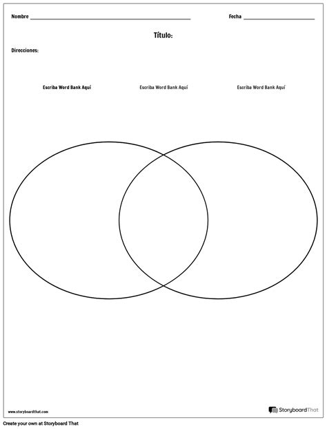Diagrama De Venn En Blanco