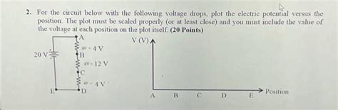 solved 2 for the circuit below with the following voltage