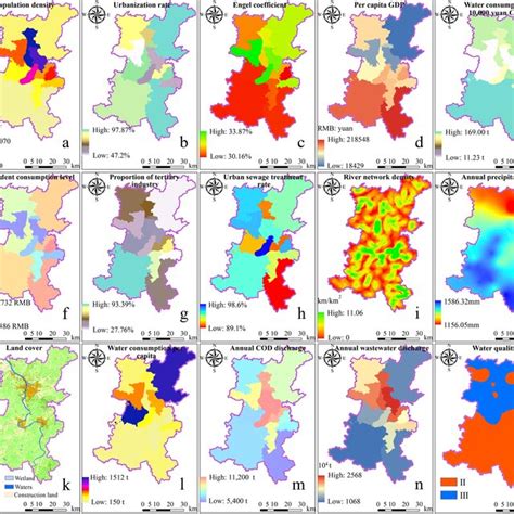 Distribution Map Of Each Evaluation Indicator In 2020 Download