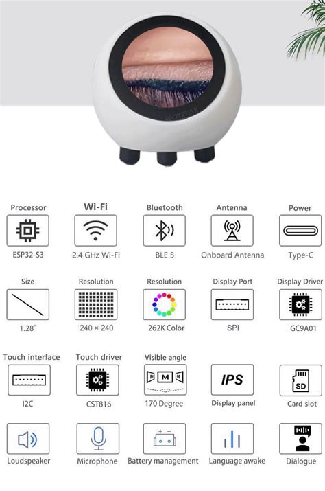 Compatible With Xiaozhi Deepseek Ai Voice Robot Ball Esp32 S3 1 28 Inch