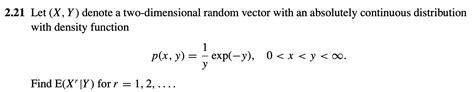 solved 21 let x y denote a two dimensional random vector