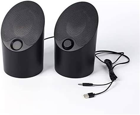 Amazon Com Amazon Basics USB Powered Computer Speakers For Desktop Or Laptop PC With Volume